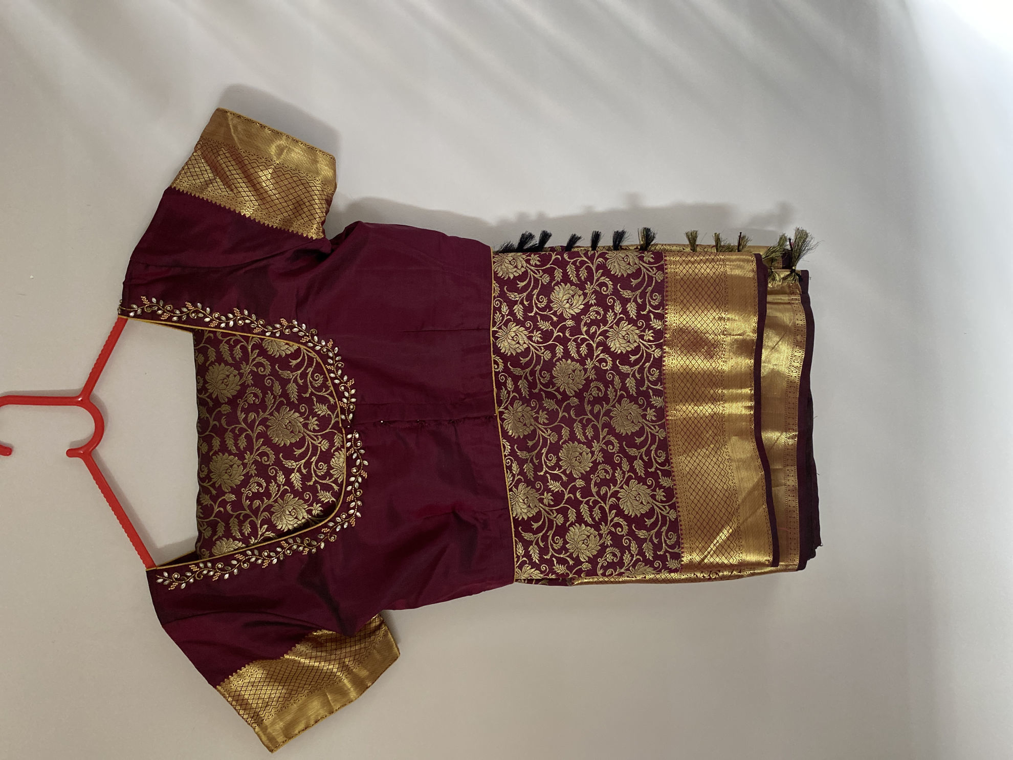 Punarvi - India Authentic|PreLoved|Sustainable Deep maroon Kanjeevaram ...