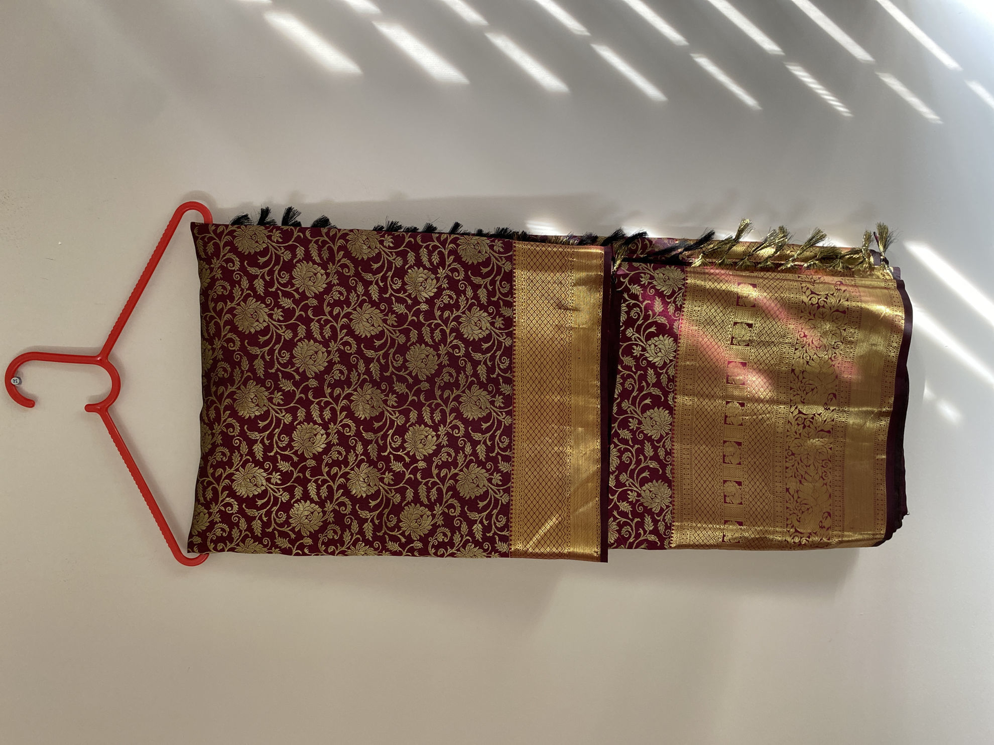 Punarvi - India Authentic|PreLoved|Sustainable Deep maroon Kanjeevaram ...