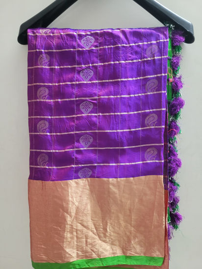 Punarvi - India Authentic|PreLoved|Sustainable Purple and green pattu ...